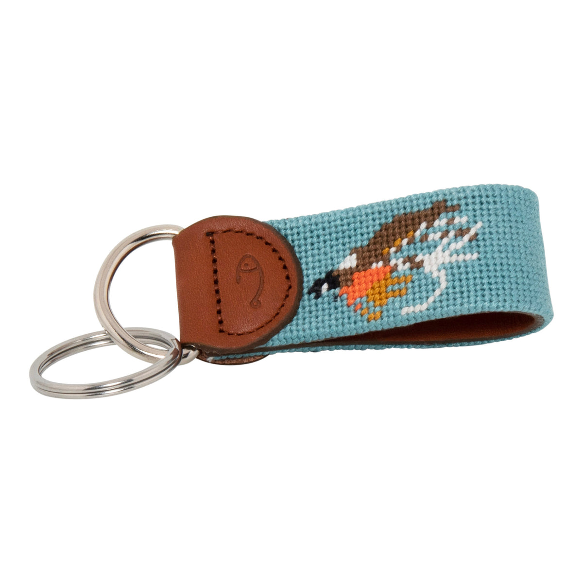 Fly Fishing Needlepoint Keychain | Hand-Stitched | Huck Venture