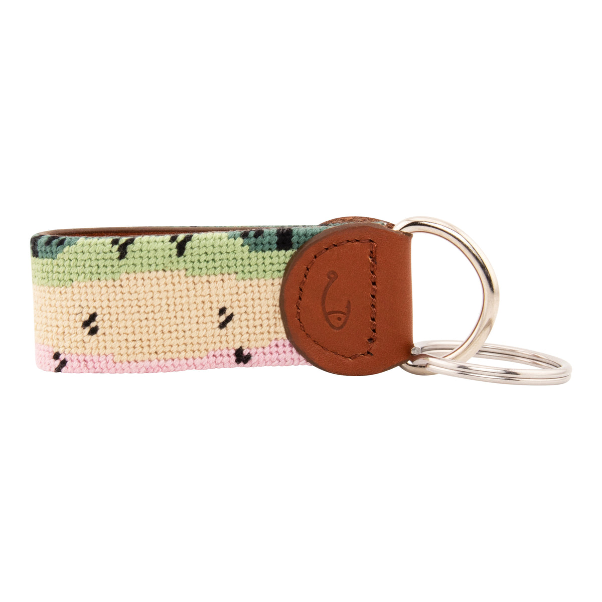 Rainbow Trout Needlepoint Keychain | Fly Fishing Enthusiast Essential ...